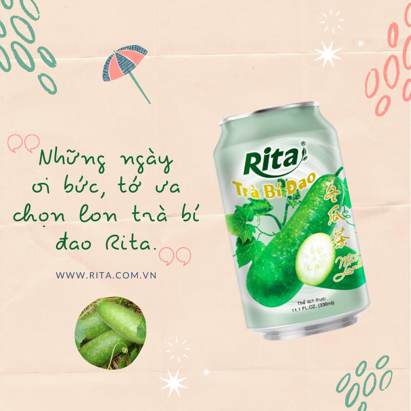 Trà bí đao 330ml - Nước Giải Khát RITA Giải nhiệt mùa hè